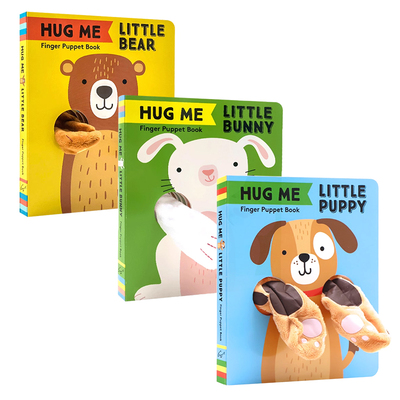 抱抱我小兔子/小狗手指偶书 英文原版绘本 Hug Me Little Bunny/Puppy /Bear Finger Puppet Book 幼儿英语启蒙玩具书撕不烂纸板书