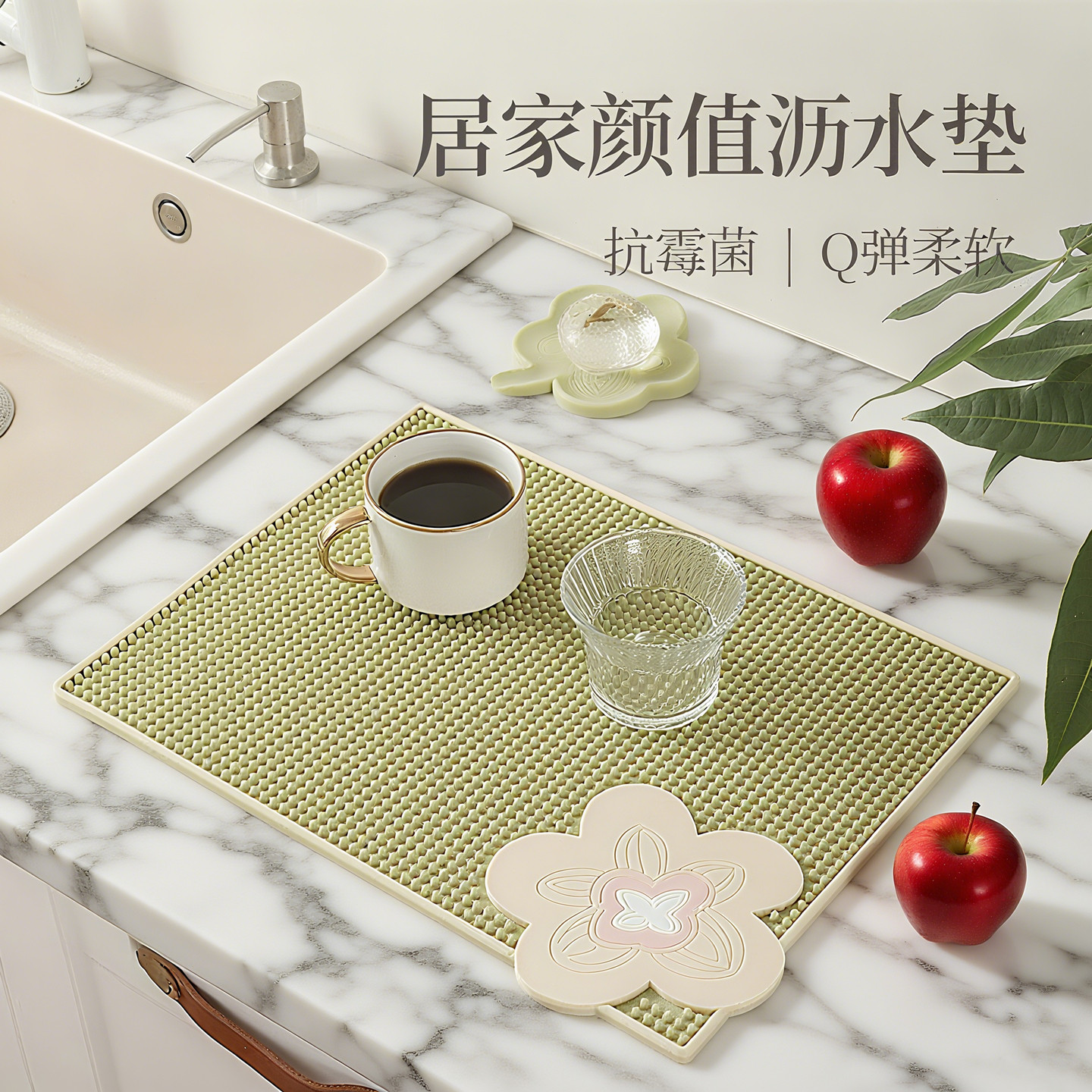 日式沥水垫防烫 加厚耐高温吧台垫置物垫台面保护垫子防滑垫锅垫