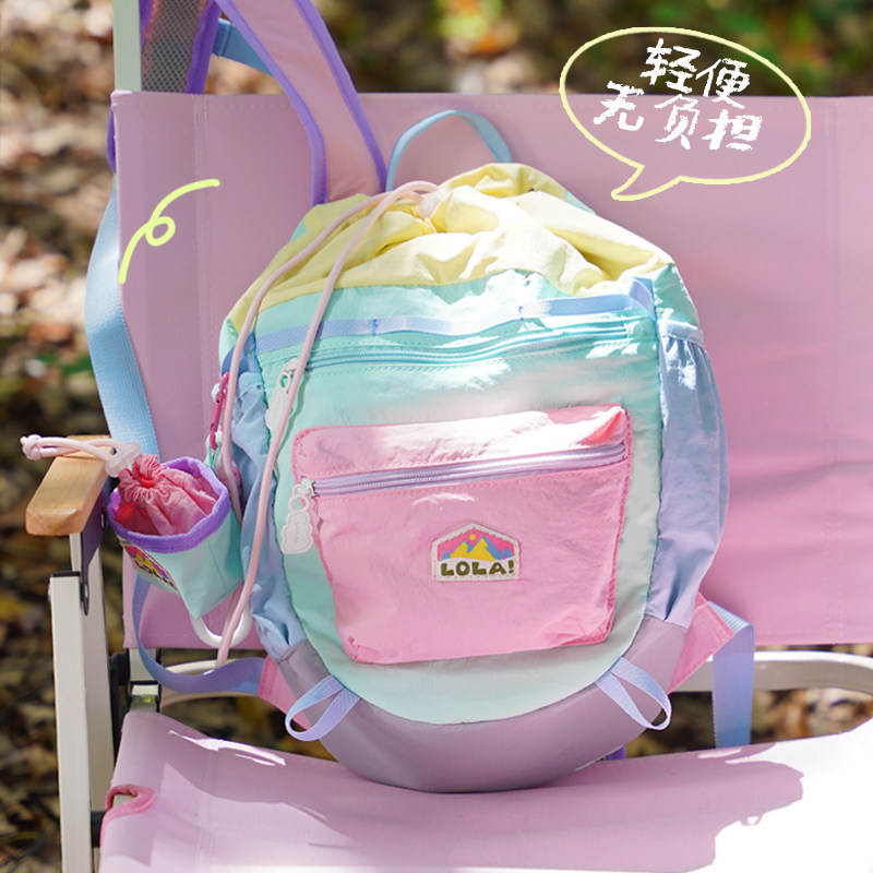 LOLA DESIGN轻便登山旅行小背包 户外书包女生大学生小型双肩包包