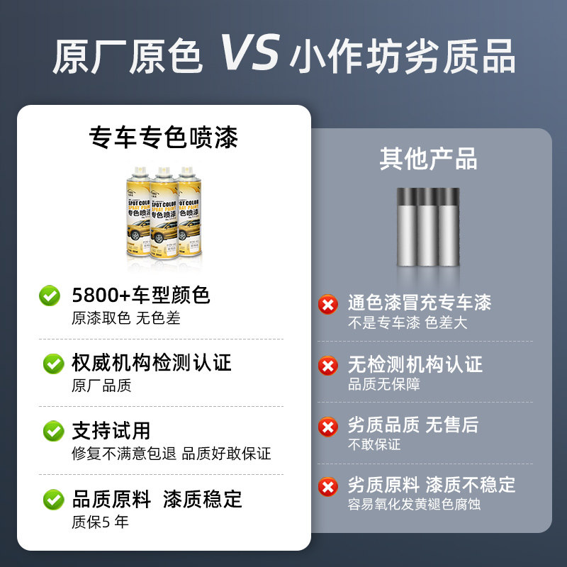 原厂车漆修复自喷漆专用珍珠白色黑色汽车漆面划痕补漆神器手喷漆