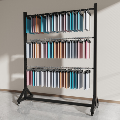 面料色卡展示架布料挂吊卡布匹样品架子布卷挂架直播货架服装地摊