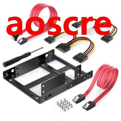 2 Bay 2.5 to .5 Inch External HDD SSD Metal Mounting Kit Ha