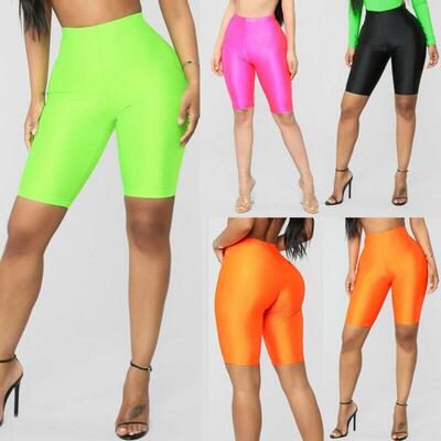 High Waist Sports Biker Shorts Women Summer Skinny Fitness S