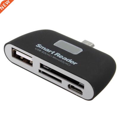 4 in 1 OTG/TF/SD Card Reader Adapter with Micro-USB Charge P