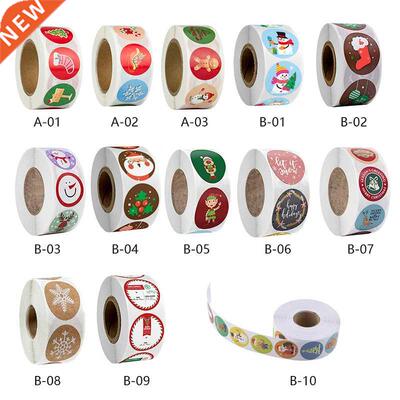 Christmas Gift Sealing 500pcs Stickers Thank you Love Desig