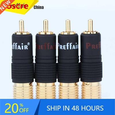 Preffair R1747 24K Gold Plated Screw Locking RCA Plug Audio