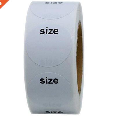 500pcs/roll 1inch Round Clothing "size" St