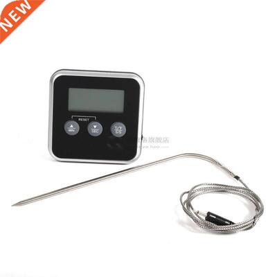 Probe Cooking Thermometer Timer Kitchen Oven Grill Food Meat