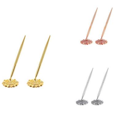 2 Pieces Hollow Round Pen Holder Signing Pen Set Ballpoint P