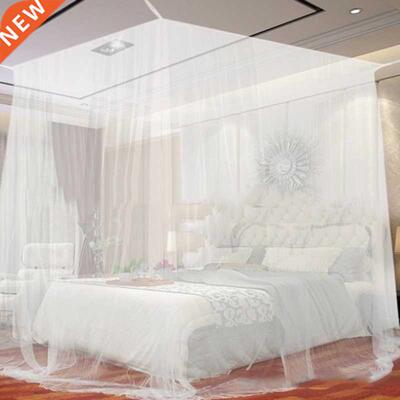 White Four Corner Outdoor Camping Mosquito Canopy Net With S