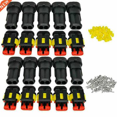 10Pcs 2 Pin Waterproof Super Seal Electrical Wire Connector