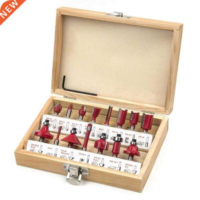 15pcs Router Bits Set 1/4 inch Shank Carbide Milling Cutter