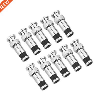 10 pcs BNC Compression Connector for Coax RG59 Cable CCTV Ca