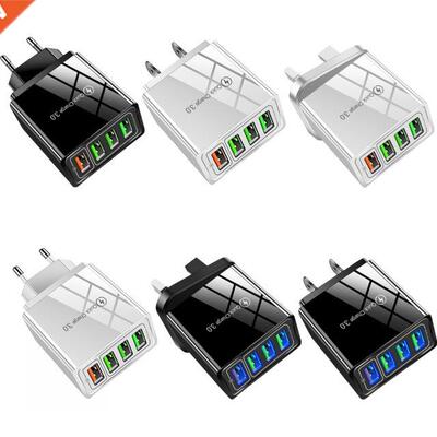 Mobile Phone Charger QC 3.0 Fast Charging Wall Adapter 4 USB