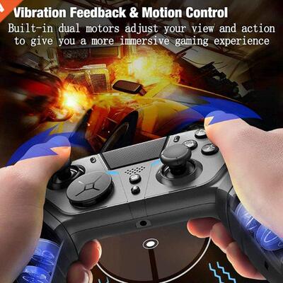 Wireless Game Controller Gamepad Joystick with 4xProgrammabl