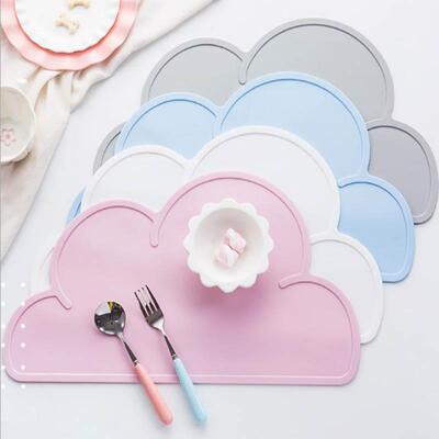 Cloud/Square Shape Placemat Kids Plate Mat Food Grade Silico