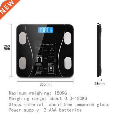 1PC Bluetooth Smart Bo Fat Scales LED Digital Weig Scale