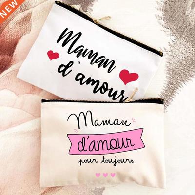 French Print Makeup Bags Women Cosmetic Case Travel Toiletri