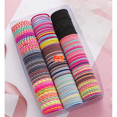 50PCS/Set Girls Colorful Basic Elastic Hair Bands Children