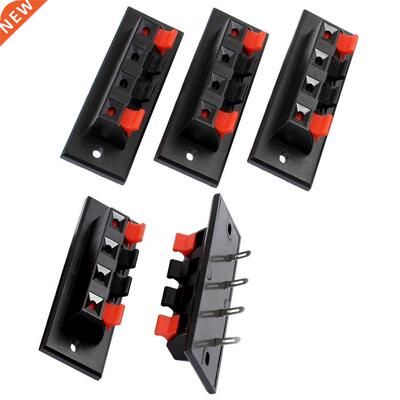 Row 4 Position Cable Clip Push Type Speaker Terminals 5PCS