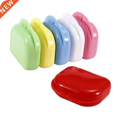 1PC Denture Bath Box Dental False Teeth Plastic Storage Box
