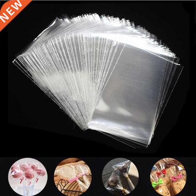 100Pcs Transparent Plastc Bags for Candy Lollpop Cooke Pa