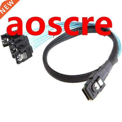 Mini SAS 36Pin (SFF-8087) Male to 4 SATA 7Pin Female Cable,