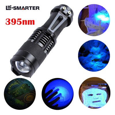 UV Ultra Violet LED Flashlight Blacklight Light 395 nM Inspe