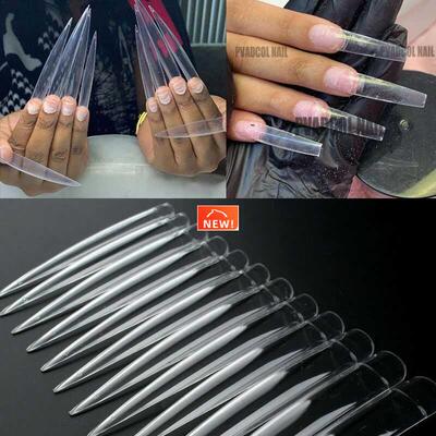XXL Extra Long Stiletto False Nail Tips Half Cover Nails Fak