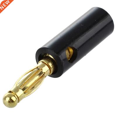2X 4MM Gold Plated Screw Banana Plugs Speaker Wire Cable Con