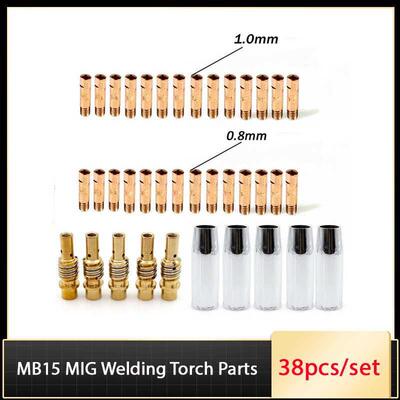 8pcs/set MIG Welding Torch Accessories 15Ak Mig Welding Con