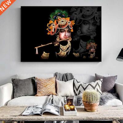 Print Art Sri Krishna Canvas Painting On The Wall Classical