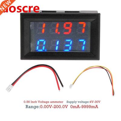 0.28 Inch Digital DC Voltmeter Ammeter 4 Bit 5 Wires DC 200V