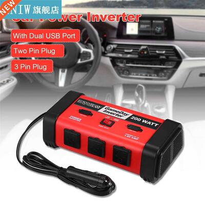 USB Charge 200W Watt DC 12V to 110V Portable Car Power Inver