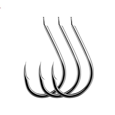 100pcs/Lot 7 Size ared Fishing Hooks lack Circle High Car