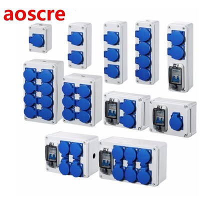 Outdoor rainwater socket Three holes 10A home wall mounted m