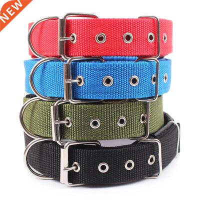 Solid Dog Collars Nylon Dog Collar For Small Medium Large D