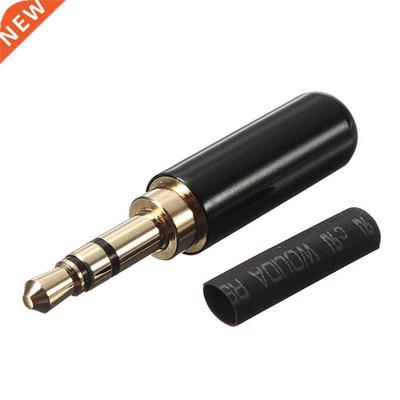 3 Pole 3.5mm Male Headphone Jack Plug Metal Audio Soldering