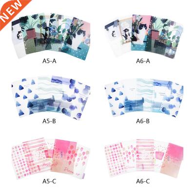 1Set Fresh Clear Style Diary Paper Planner Binders A5 A6 Loo
