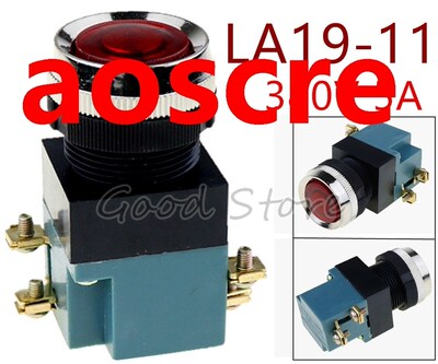 1PCS LA19-11 Red P50 Momentary 25mm 5A 380V Circular small s