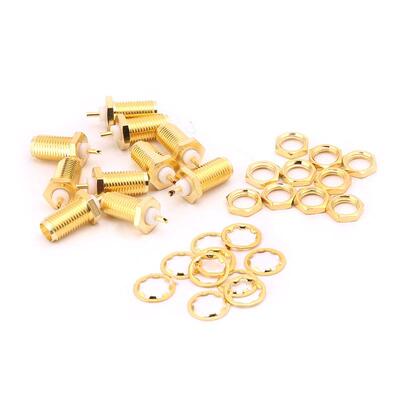 10Pcs/Set SMA-KY RF Connectors SMA Female Nut Bulkhead Handl