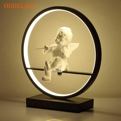 Angel table lamp bedroom bedside LED light modern decorative