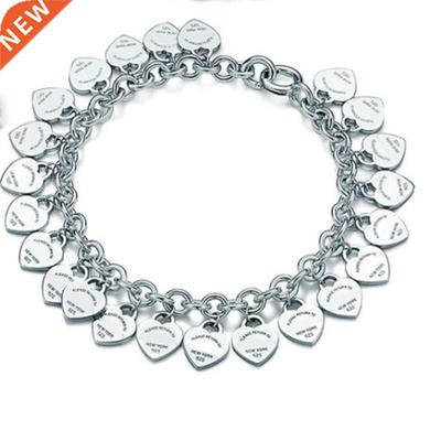 Sterling silver 925 classic fashion silver heart card ladies