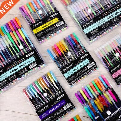 24 36 48 color Gel Pen Set Refills Metallic Pastel Neon Gli