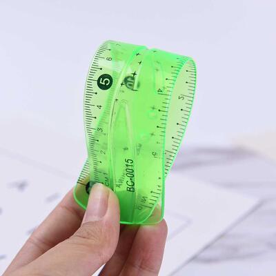 1pcs Soft Ruler Double Scale Infinite Bending 15 Cm Students