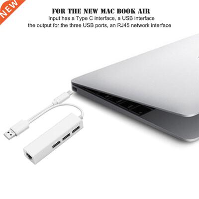 USB Ethernet with 3 Port HUB USB 2.0+Type-C RJ45 Lan Network