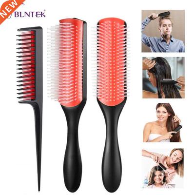 YBLNTEK Hair Comb 9-Row Detangling Hair Brush Rat Tail Comb