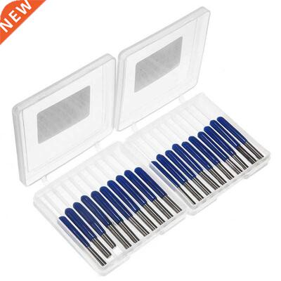 20Pcs CNC V-Shaped Bit Carbide PCB Engraving Bits 3.175mm CN