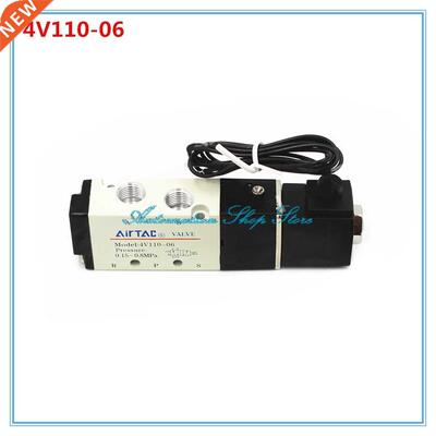 Air+Solenoid+Valves+4V110-06+2+Position+5+Port+1/8
