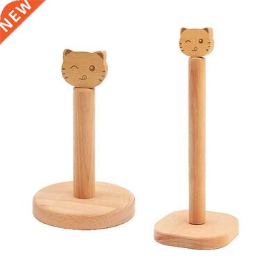 Rustic Wood Toilet Paper Towel Dispenser Easy One-handed Tea